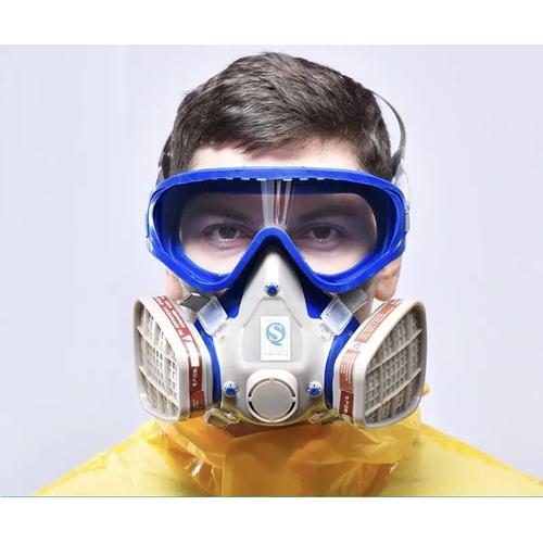 Jual Masker Gas Respirator Full Face Carbon Filter Lab Industri ...