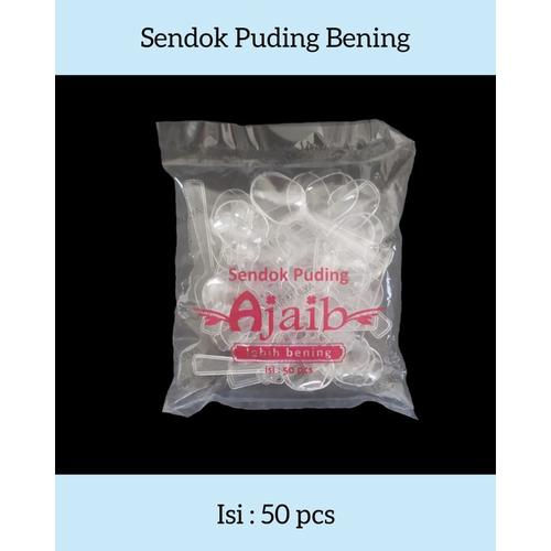 Jual Sendok Puding Plastik Bening | Sendok Es Krim Ice Cream | Sendok ...