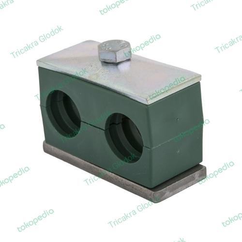 Jual clamp tubing 10mm/clamp pipa 10mm/clamp pipa hydraulic 10mm/double ...