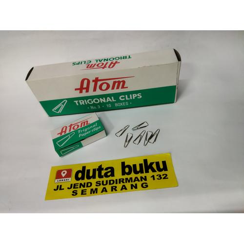 Jual Paper Clip / Trigonal Clips / Penjepit Kertas Atom No.3 (Kecil ...