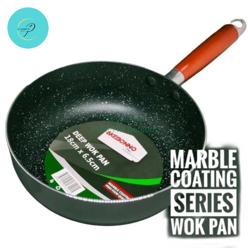 Jual DEEP WOK PAN MARBLE COATING | TEPLON SETAINLESS AKEBONO ANTI ...