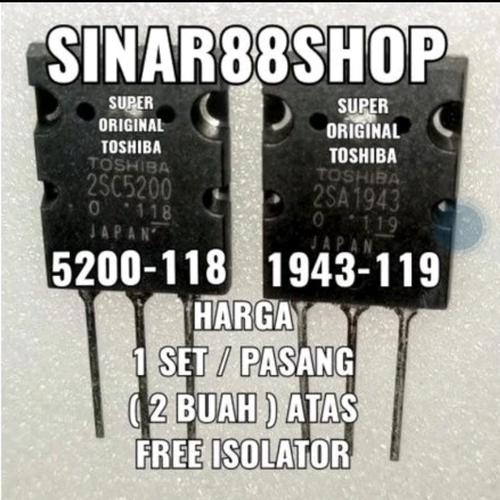 Jual SUPER ORIGINAL 2SA1943 2SC5200TR FINAL a1943 c5200 a 1943 c 5200 - Jakarta Barat - SINAR88 ...