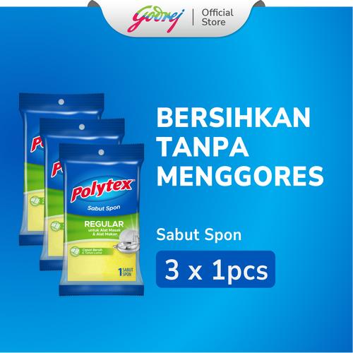 Promo Polytex Sabut Spon Regular untuk Alat Masak & Alat Makan - Isi 3 ...