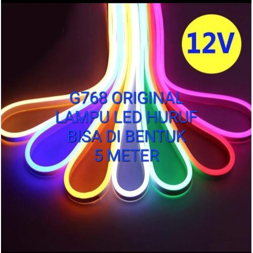 Jual G768 Original lampu led huruf bisa dibentuk 5 meter neon strip 12 ...