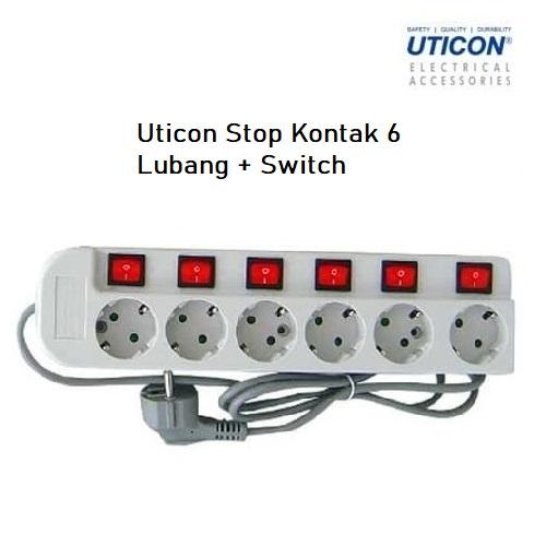 Jual Uticon Stop Kontak Saklar 3 4 5 6 Lubang Sambungan Colokan Saklar - 3 Lubang - Jakarta ...
