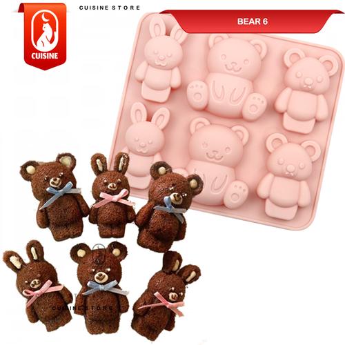 Jual Cetakan Puding Coklat Kue Bolu Karakter Bear Beruang Rabbit ...