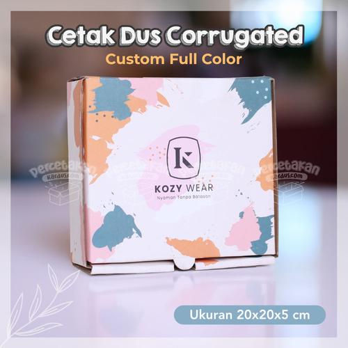 Jual Box Custom Cetak Dus Corrugated 20x20x5 cm min 100 pcs FULL COLOR ...