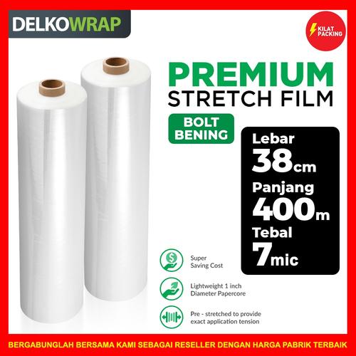 Jual Stretch Film Bolt Plastik Wrap Wrapping Premium Delko Wrap 38CM X ...