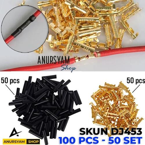 Jual [112] 100 pcs 50 Set Skun DJ453 + Pelindung / Skun Sambungan Kabel ...