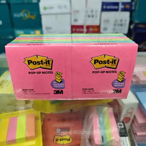 Jual Post it / pop-up notes Warna warni R330-12AN 3M (1 pak / 12 pad ...