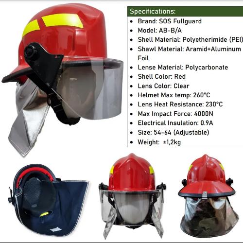 Jual Helm Pemadam Sos Fullgard Fireman Helmet Damkar ORIGINAL SOS ...