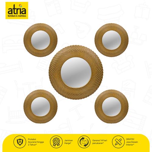 Jual Hiasan Dinding Plastik Kaca Atria Prishe Set 5 Pcs Gold - Jakarta ...