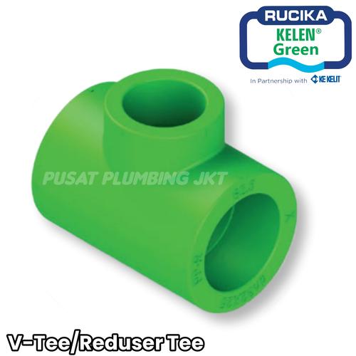 Jual Tee ppr / Reducer Tee ppr 2" inch x 3/4" inch Rucika kelen green ...