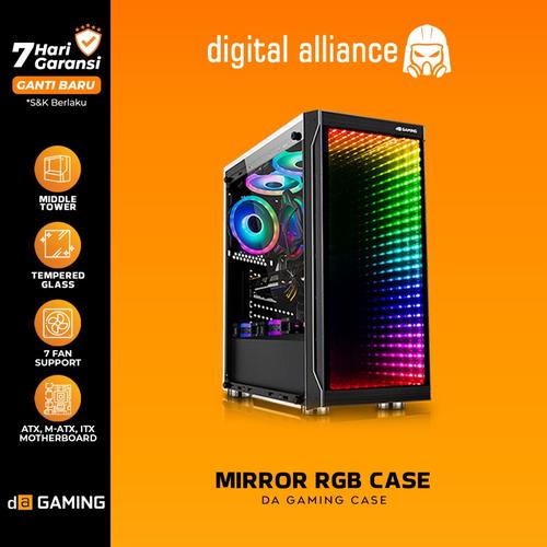 Jual Casing/Case Gaming DA Digital Alliance Mirror RGB Case ATX PC ...