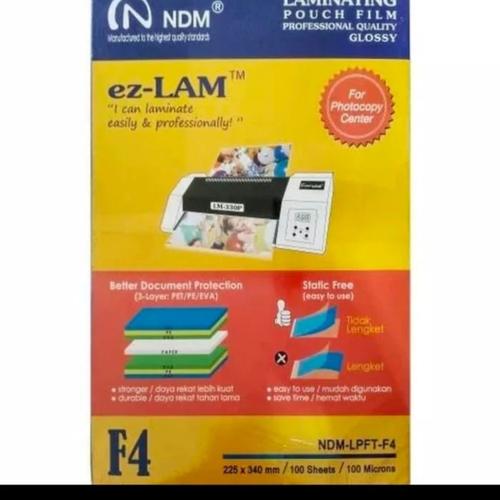 Jual plastik laminating folio(F4) merk NDM pak 100 lbr - Jakarta Barat - indo-stationery | Tokopedia