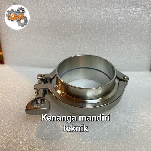 Jual Clamp ferrule set 2,5" inch sanitary ss304 // tri klem set ...