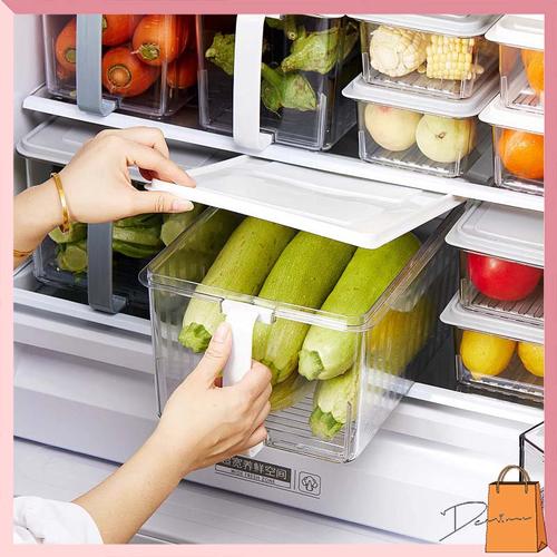 Jual Storage Box Kulkas Sayur Kotak Besar dengan Gagang Bahan Akrilik ...