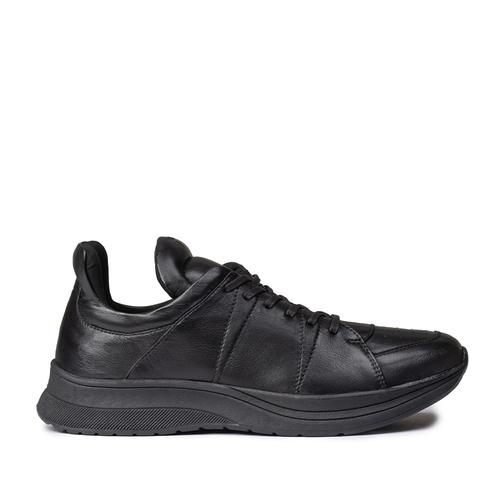 Promo Prabu - Salim Black Sepatu Sneakers Kulit Pria Hitam - 42 Cicil 0 ...