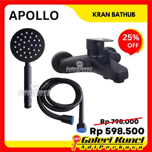 Jual Kran Bathtub Apollo Mixer 525-3S008 BK keran shower panas dingin ...