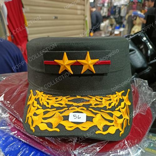 Jual TOPI PET PDH PATI AD + PANGKAT LOGAM - TOPI PDH PATI TNI AD ...