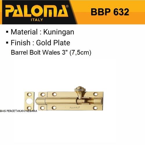 Jual BBP 632 PALOMA GRENDEL KUNCI SLOT JENDELA PINTU 3" (7,5CM) GOLD 3 ...