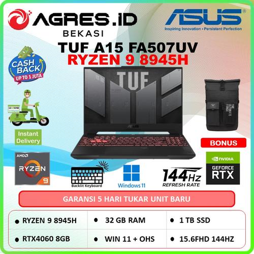 Promo ASUS TUF A15 FA507UV R9 8945H RTX4060 32GB 1TB W11+OHS 15.6FHD ...