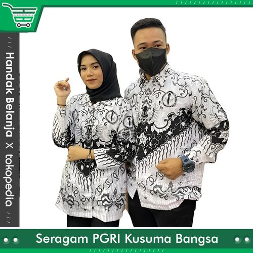 Jual BAJU PGRI SERAGAM BATIK PNS/ASN MOTIF KUSUMA BANGSA FULL FURING ...