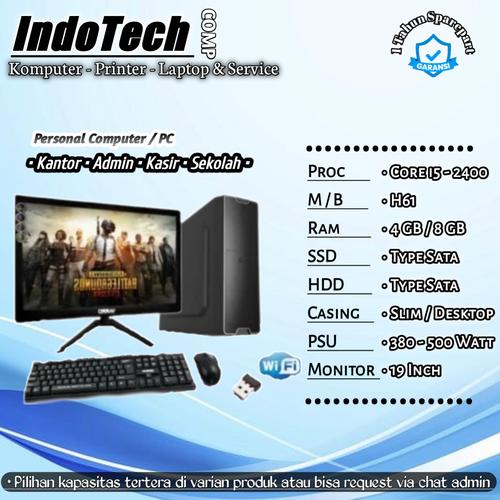 Jual Komputer PC Rakitan Core i5 2400 Case Slim / Desktop - PC Only, 4/ ...