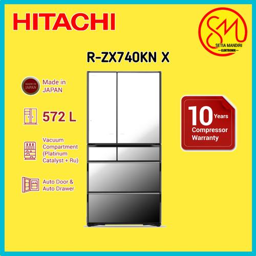 Promo Kulkas hitachi R-ZX740KN X Crystal Mirror 735 L Japan Series ...