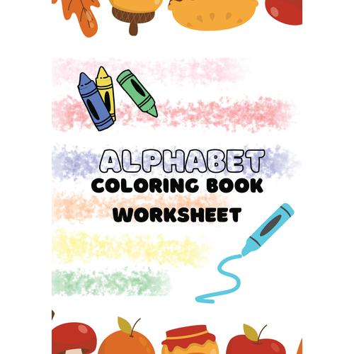 Jual Printable Page Alphabet Coloring Book Work sheet PDF A4 - Kota ...