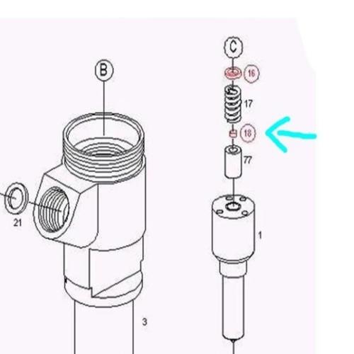 Jual Shim B16 Injector Bosch - Sim B 16 Isi Dalam Injektor Bosch - 1.30 ...
