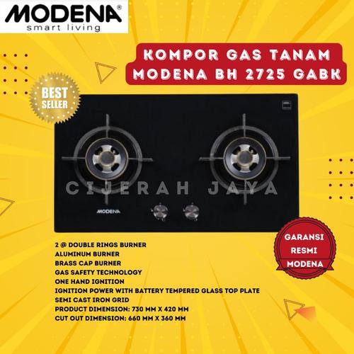 Jual MODENA Kompor Tanam Gas Liscio BH 0725 Built-in Hob 70 cm - BH ...