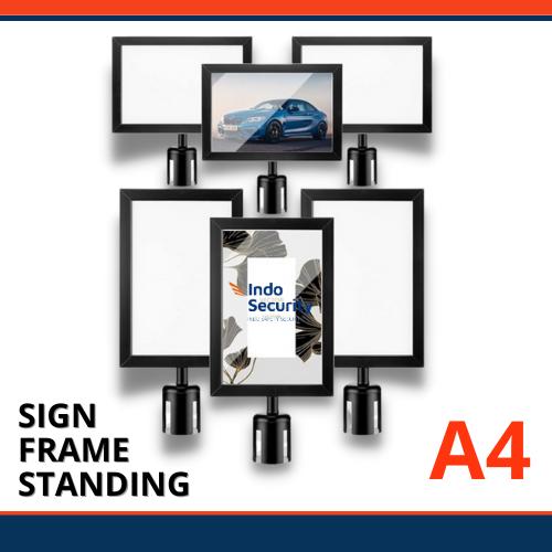 Promo Sign Frame A4 Potrait Signage Poster/Papan Antrian Stainless ...