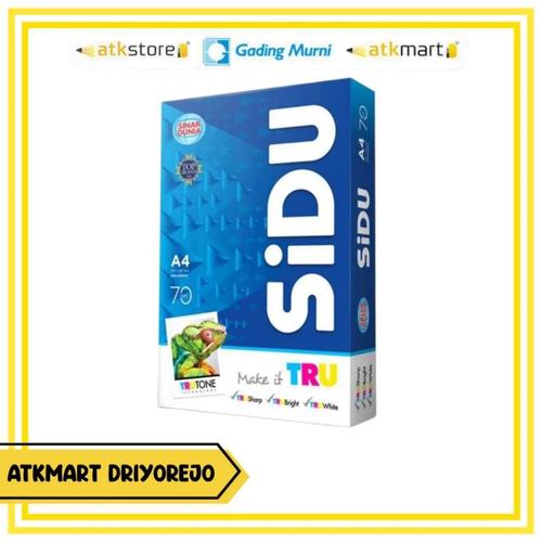 Jual (1 RIM) HVS SIDU A4 F4 TEBAL 70 GSM ISI 500 LEMBAR KERTAS PRINT ...