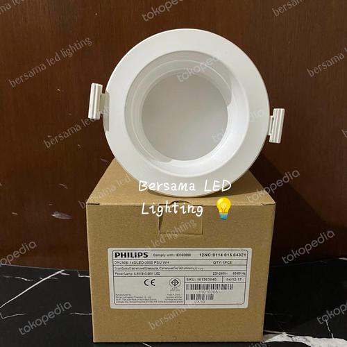 Jual Philips LED Downlight 6.9W 5" PSU WH 600lm DN290B PHILIPS 3000K ...