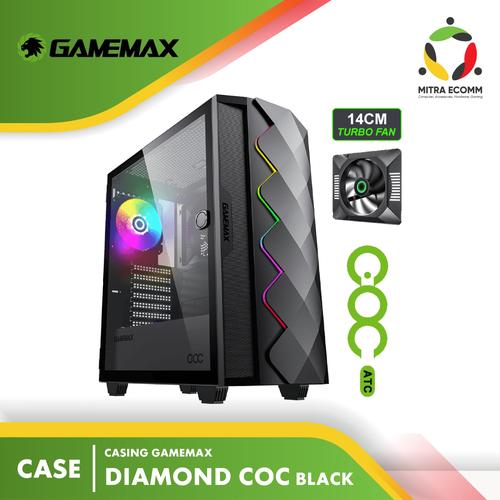 Promo Case Gamemax Diamond COC Black With COC Turbo Fan Cicil 0% 3x ...