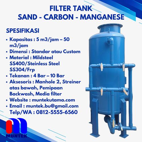 Jual Tangki Filter 20 m3/Jam 1000 Liter - Sand Filter - Carbon Filter ...