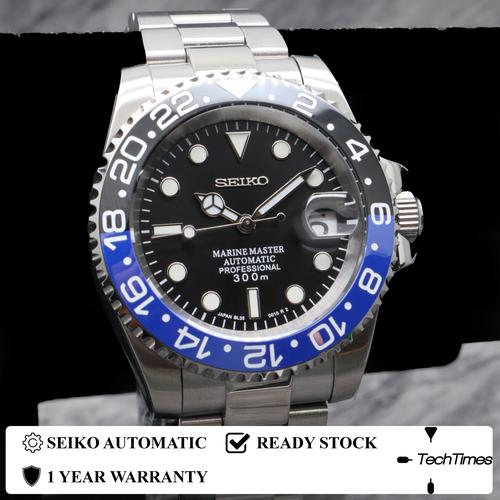 Jual Custom Seiko Seiko mod SUB Batman GMT Seiko mods - Submariner ...