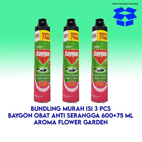 Jual [Promo Hemat] 3 pcs BAYGON SPRAY 600ML+75ML 675 ML OBAT ANTI ...