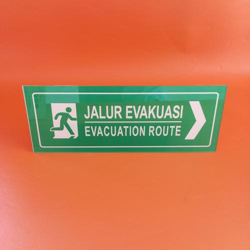 Promo Rambu Akrilik Jalur Evakuasi/ Akrilik Tempel/ Jalur Evakuasi ...