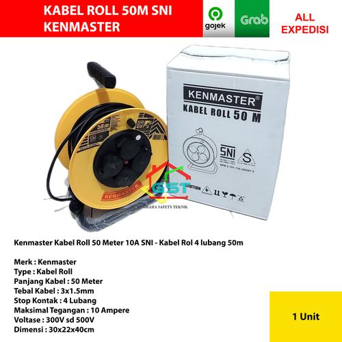 Jual kabel roll 50m SNI/kabel roll 50m 3×1.5mm 10A KENMASTER - Kota ...