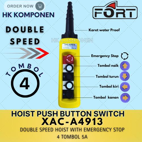 Jual Hoist crane / hoist 4 tombol + emergency double speed / XAC-A4913 ...