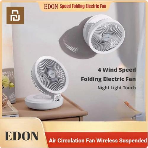 Jual EDON Portable Folding Wall Fan Remote with Night Light Kipas Angin ...