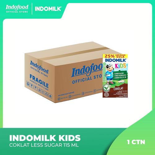 Jual 1 ctn - Indomilk Kids Coklat Less Sugar 115 Ml - Kota Tangerang ...