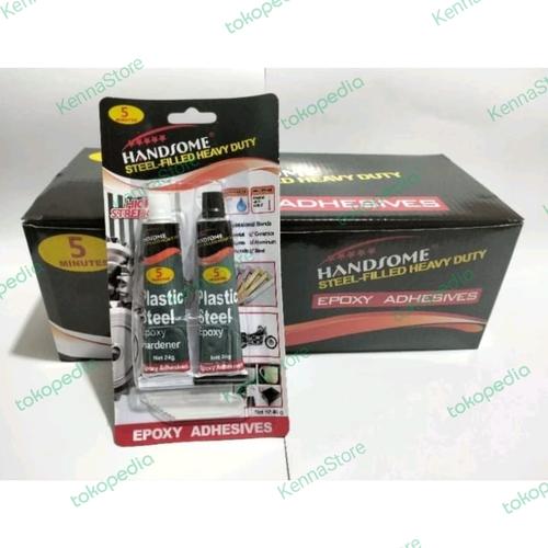 Jual Lem Epoxy Handsome / Lem Besi / Lem 2 Komponen 1 box isi 12 pcs ...