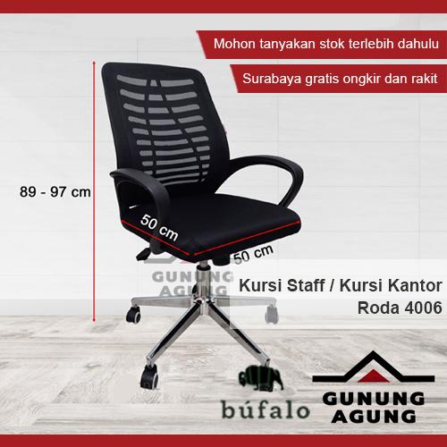 Jual Kursi Staff / Kursi Kantor / Kursi Jaring Roda Bufalo 4006 - Kota ...