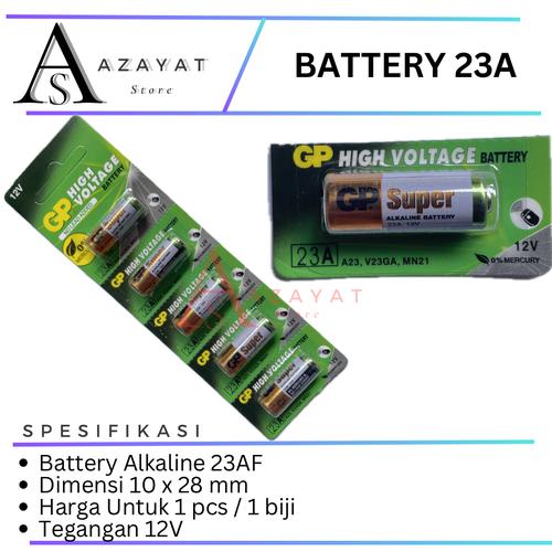 Jual Battery Alkaline 23A 12V A23 V23GA MN21 A23AF Batrai Remot Mobil ...