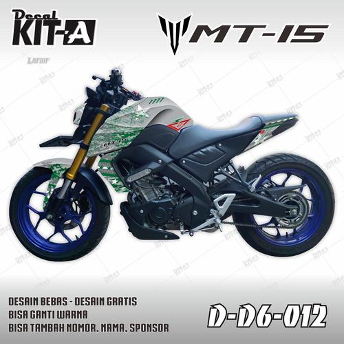 Jual Decal motor stiker yamaha MT15 custom Motif Silver Camouflage D-D6 ...