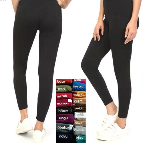 Jual celana legging panjang wanita spandek premium ukuran standard ...