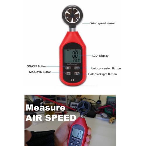 Jual Digital Wireless Anemo Meter Air Wind Speed Velocity Anemometer ...